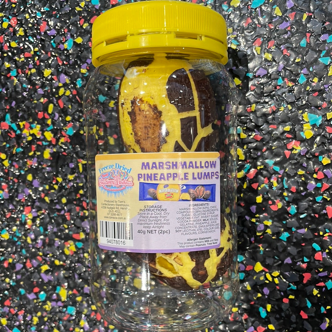 Freeze dried Marshmallow pineapple lumps – Tom's Confectionery Warehouse