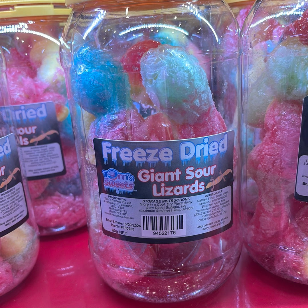 Tom’s Freeze dried - Sour Lizards – Tom's Confectionery Warehouse