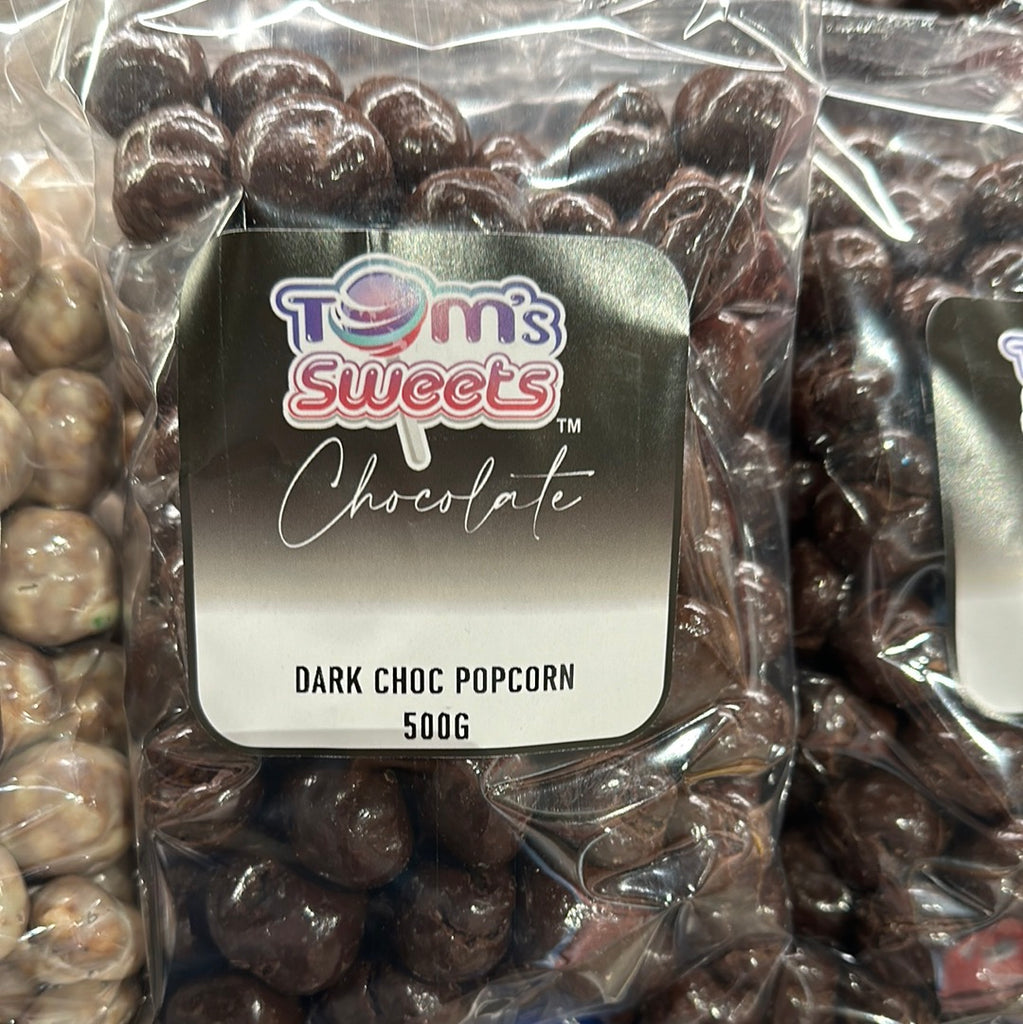 Tom’s Sweets Dark Popcorn 500g – Tom's Confectionery Warehouse
