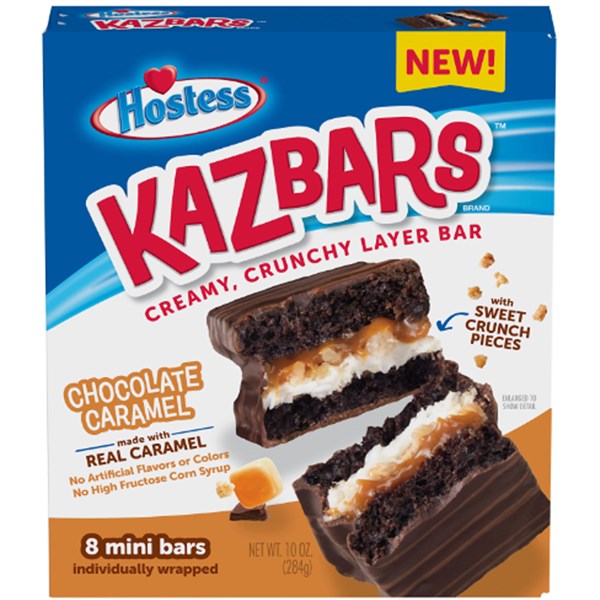 Hostess Kazbars Chocolate Caramel 284g – Tom's Confectionery Warehouse