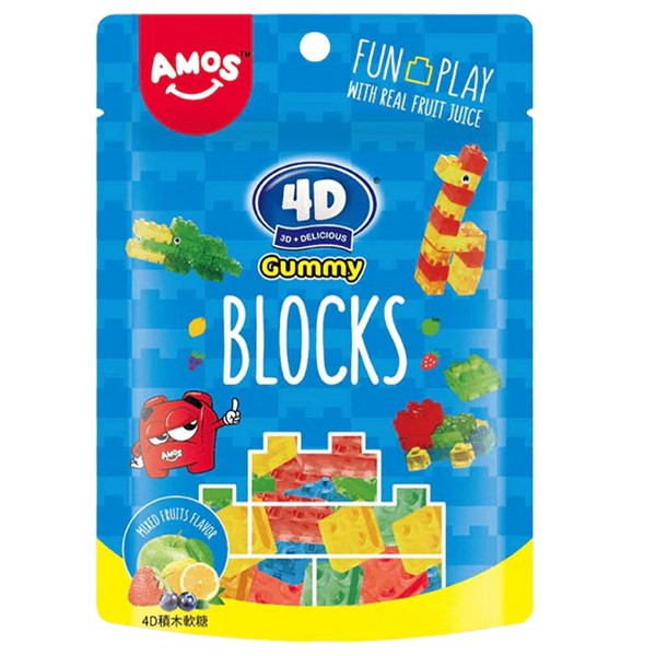 Amos 4D Gummy Blocks 198g – Tom's Confectionery Warehouse