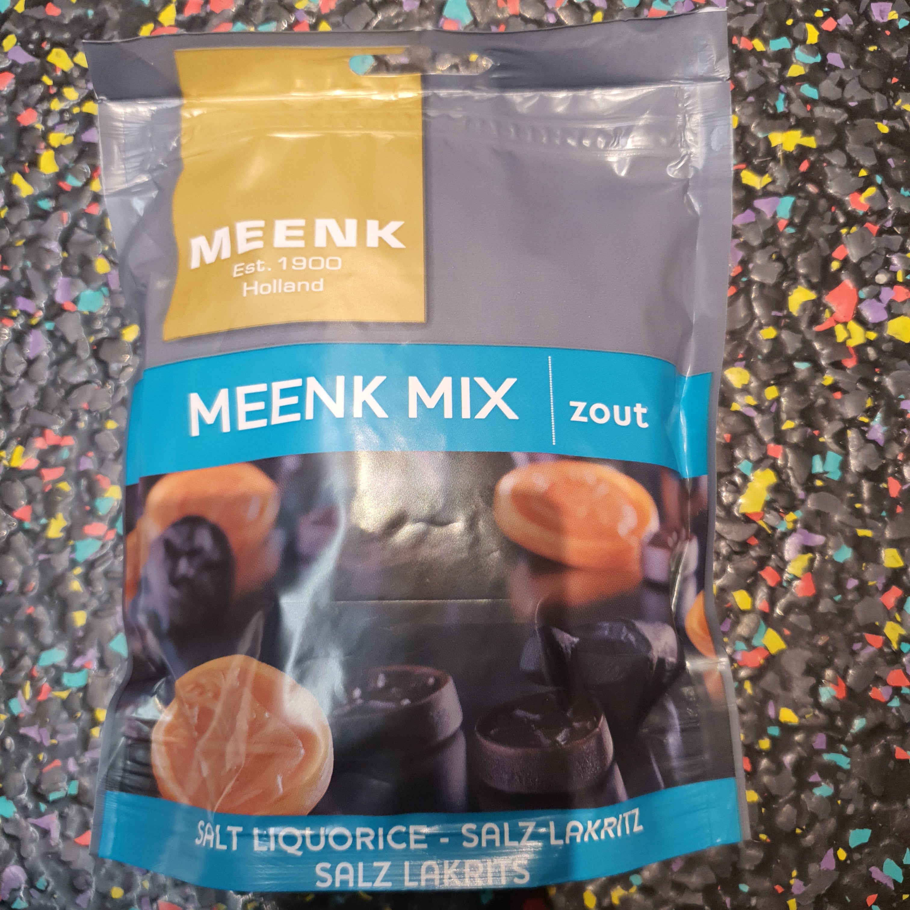 Meenk liquorice mix salt 225g – Tom's Confectionery Warehouse