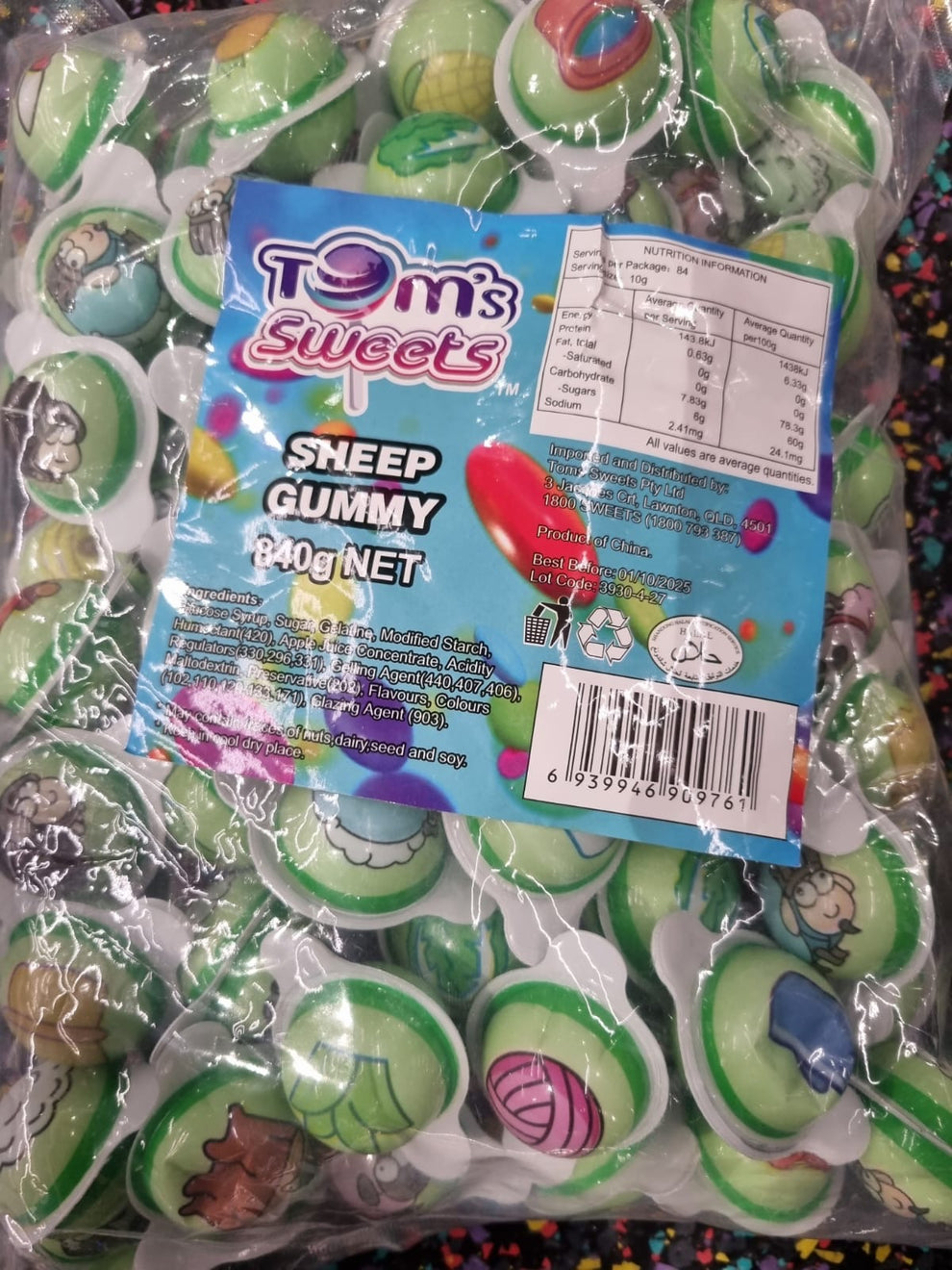 Tom’s Sweets Sheep Gummy 840g – Tom's Confectionery Warehouse