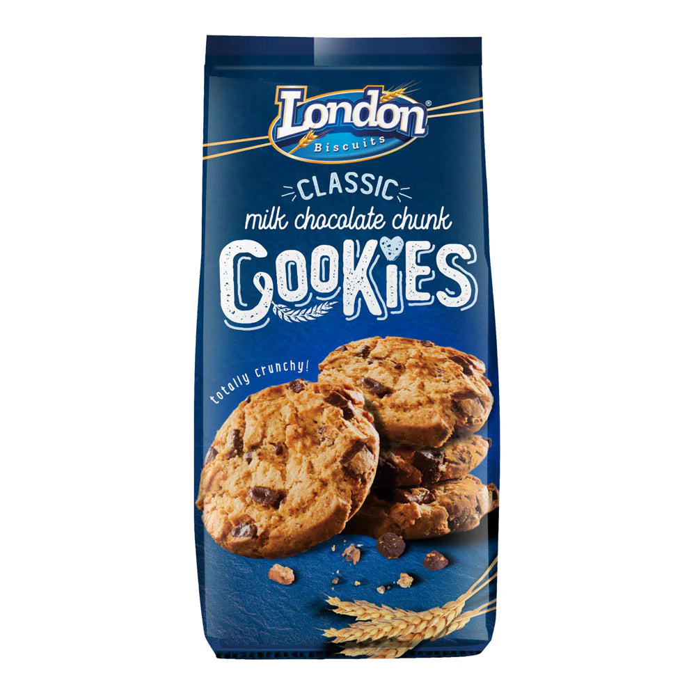 London Biscuits Milk Chocolate Chunk cookies 160g – Tom's Confectionery ...