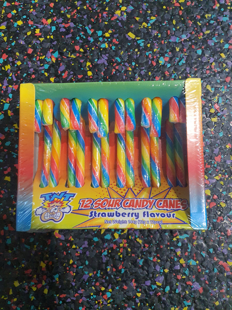 Tnt sour rainbow candy canes 12pk 144g – Tom's Confectionery Warehouse