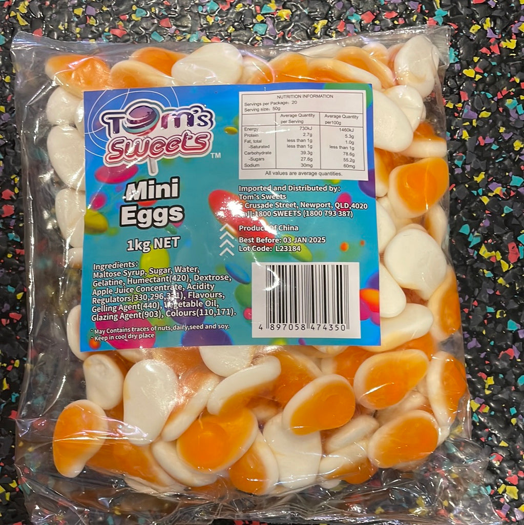 Tom's Sweets Mini Eggs 1kg – Tom's Confectionery Warehouse