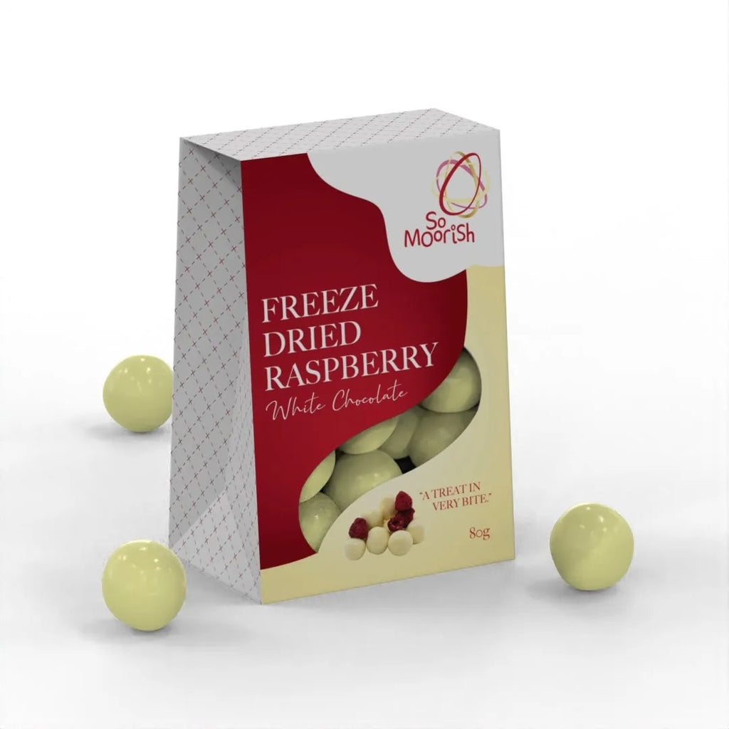 White Choc Freeze Dried Raspberry 80g – Tom's Confectionery Warehouse