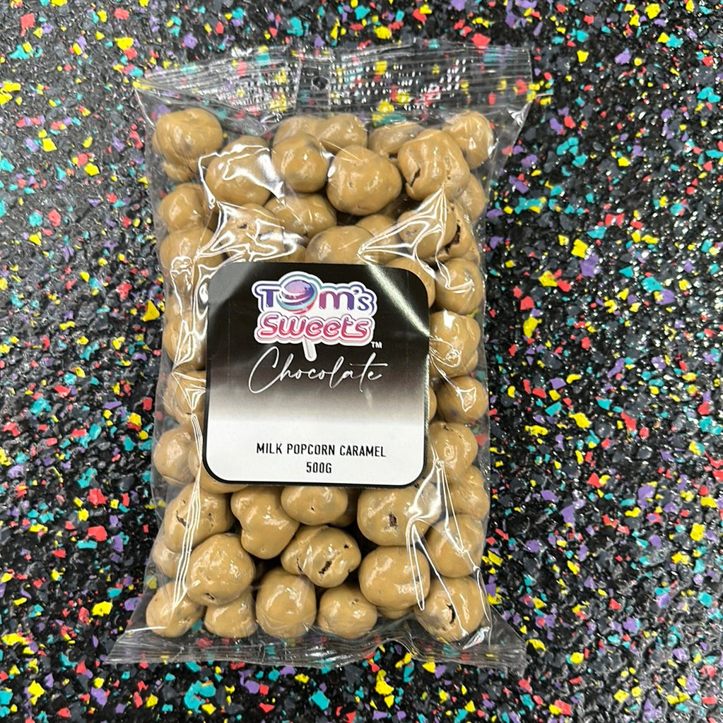 Tom’s Sweets milk caramel Popcorn 500g – Tom's Confectionery Warehouse