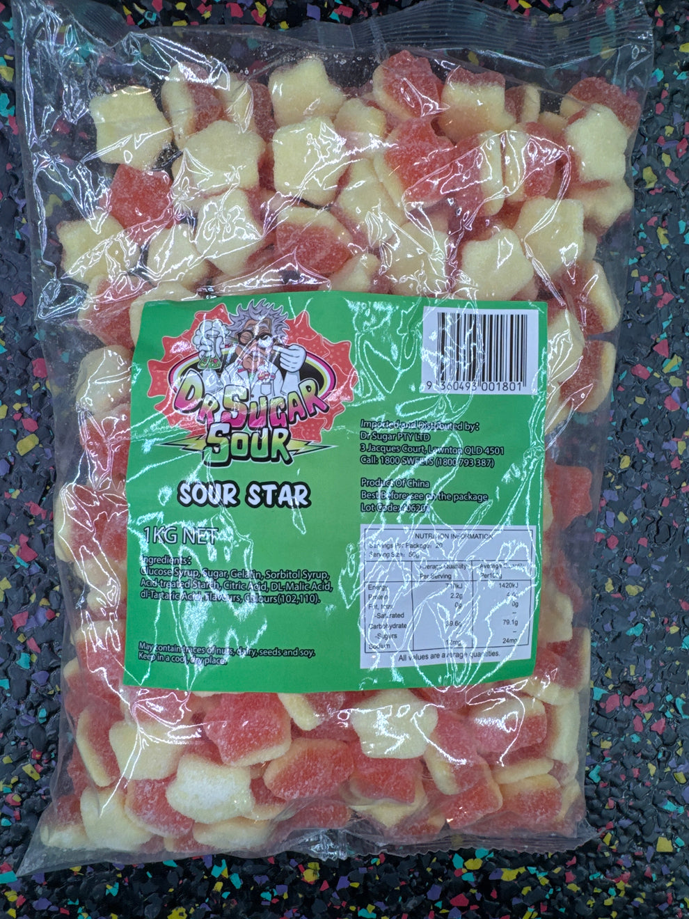 Dr. Sugar Sour Star 1kg – Tom's Confectionery Warehouse