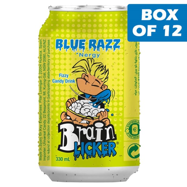 Brain Licker Blue Raspberry 330ml – Tom's Confectionery Warehouse