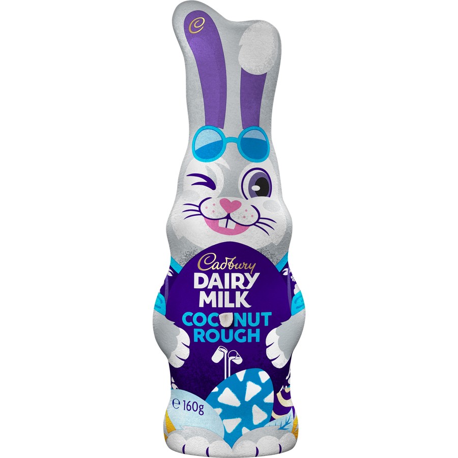 Cadbury Dairy Milk Chocolate Coconut Rough Easter Bunny 160g – Tom's Confectionery Warehouse