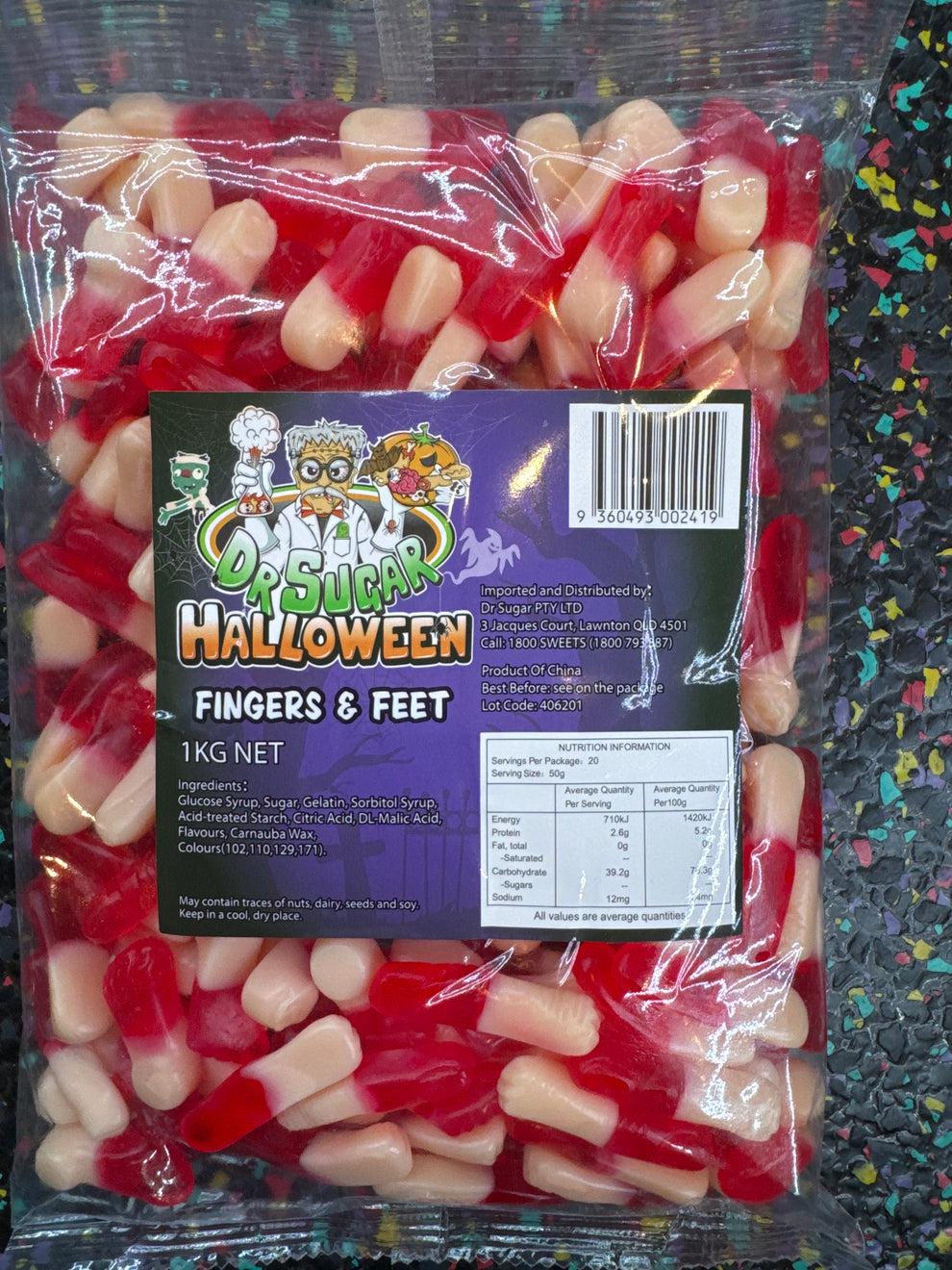 Dr. Sugar Gummy Finger+Feet 1kg – Tom's Confectionery Warehouse