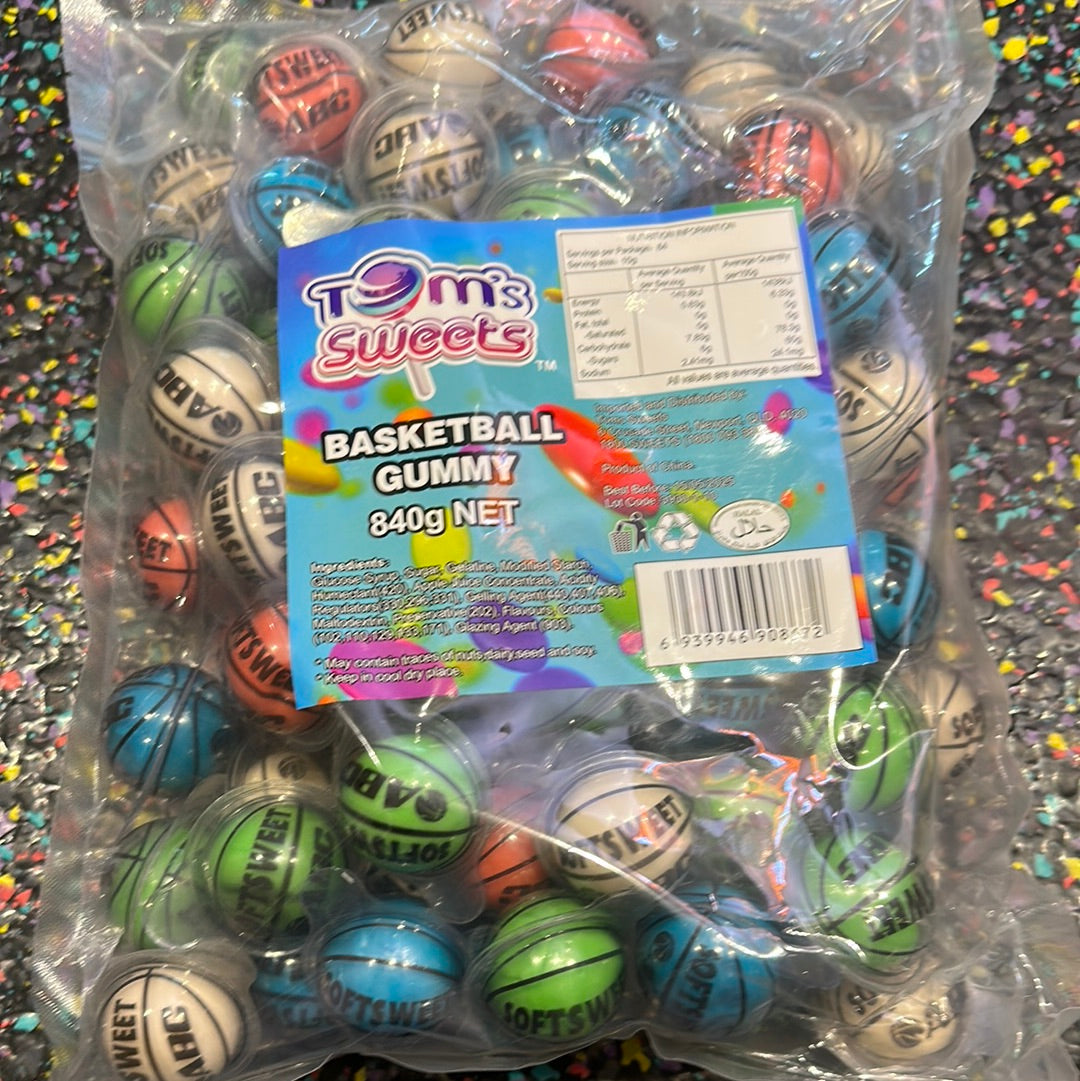 Tom’s Sweets Basketball Gummy 840g – Tom's Confectionery Warehouse