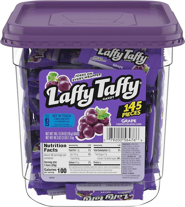 Laffy Taffy 145 ct Grape 145ct 0.34oz – Tom's Confectionery Warehouse
