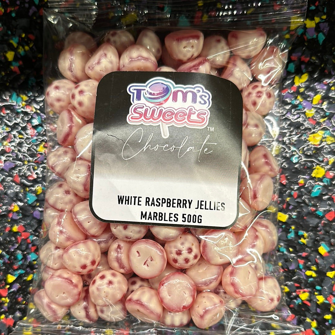 Tom’s Sweets White raspberry, jellies, marble 500g – Tom's ...