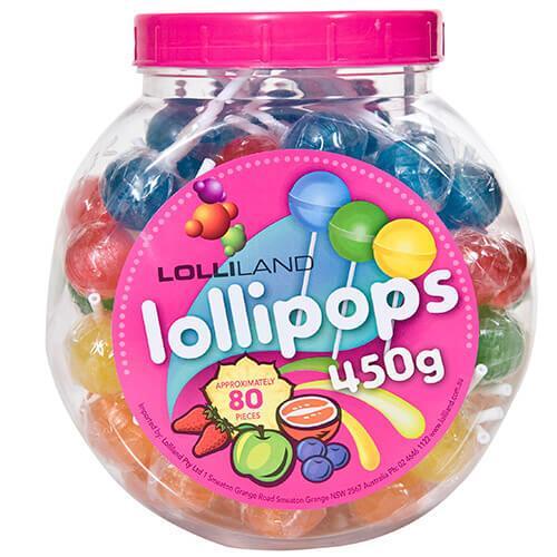 Lolliland Lollipop Jar 450g – Tom's Confectionery Warehouse