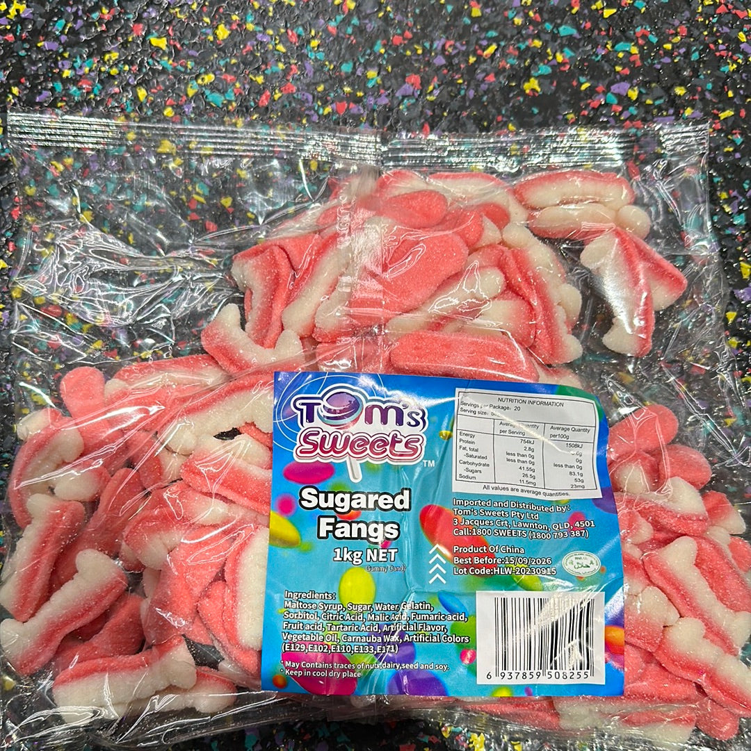 Tom's Sweets Sugared Fangs 1kg – Tom's Confectionery Warehouse