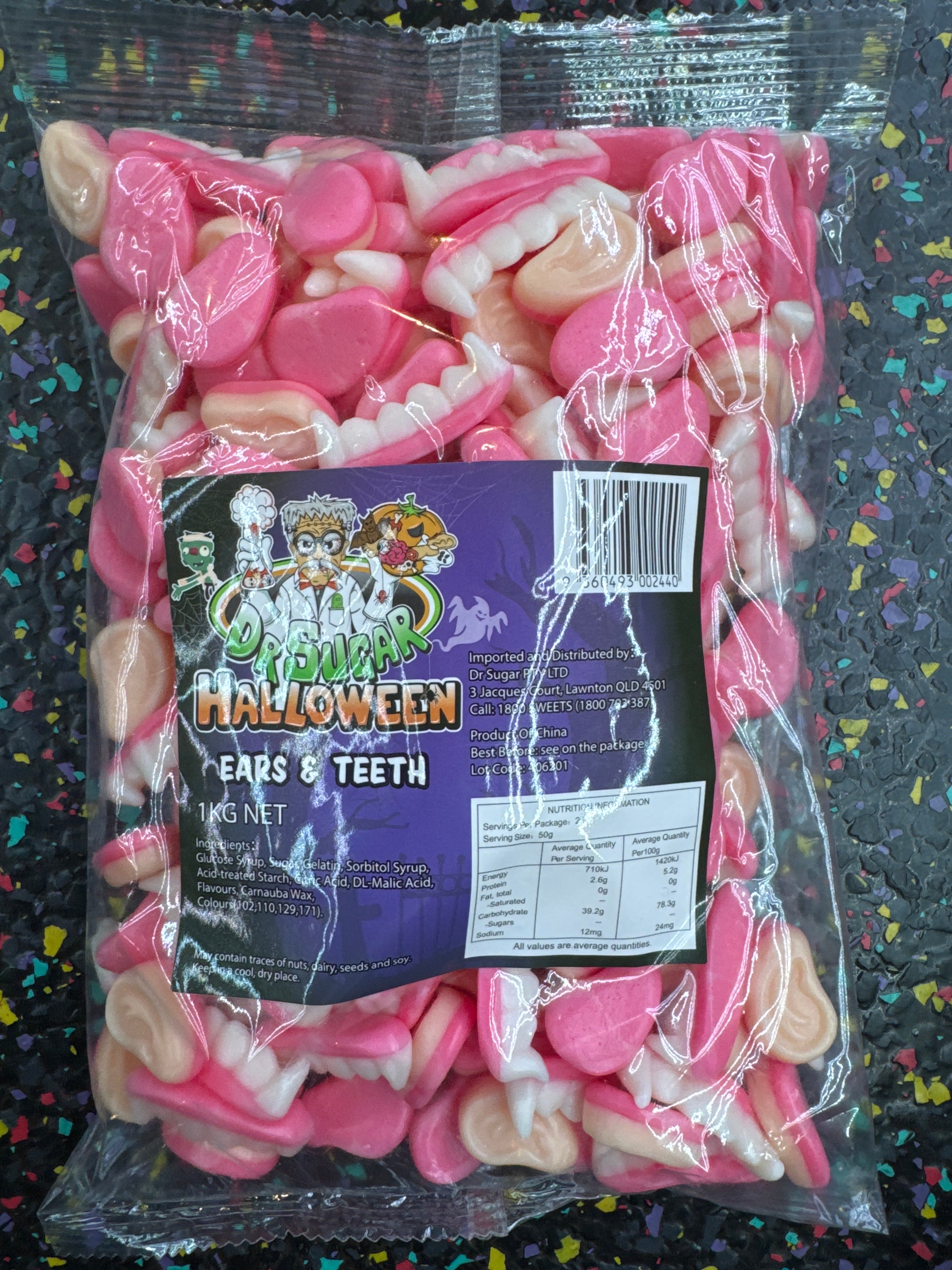 Dr. Sugar Gummy Ear+Teeth 1kg – Tom's Confectionery Warehouse