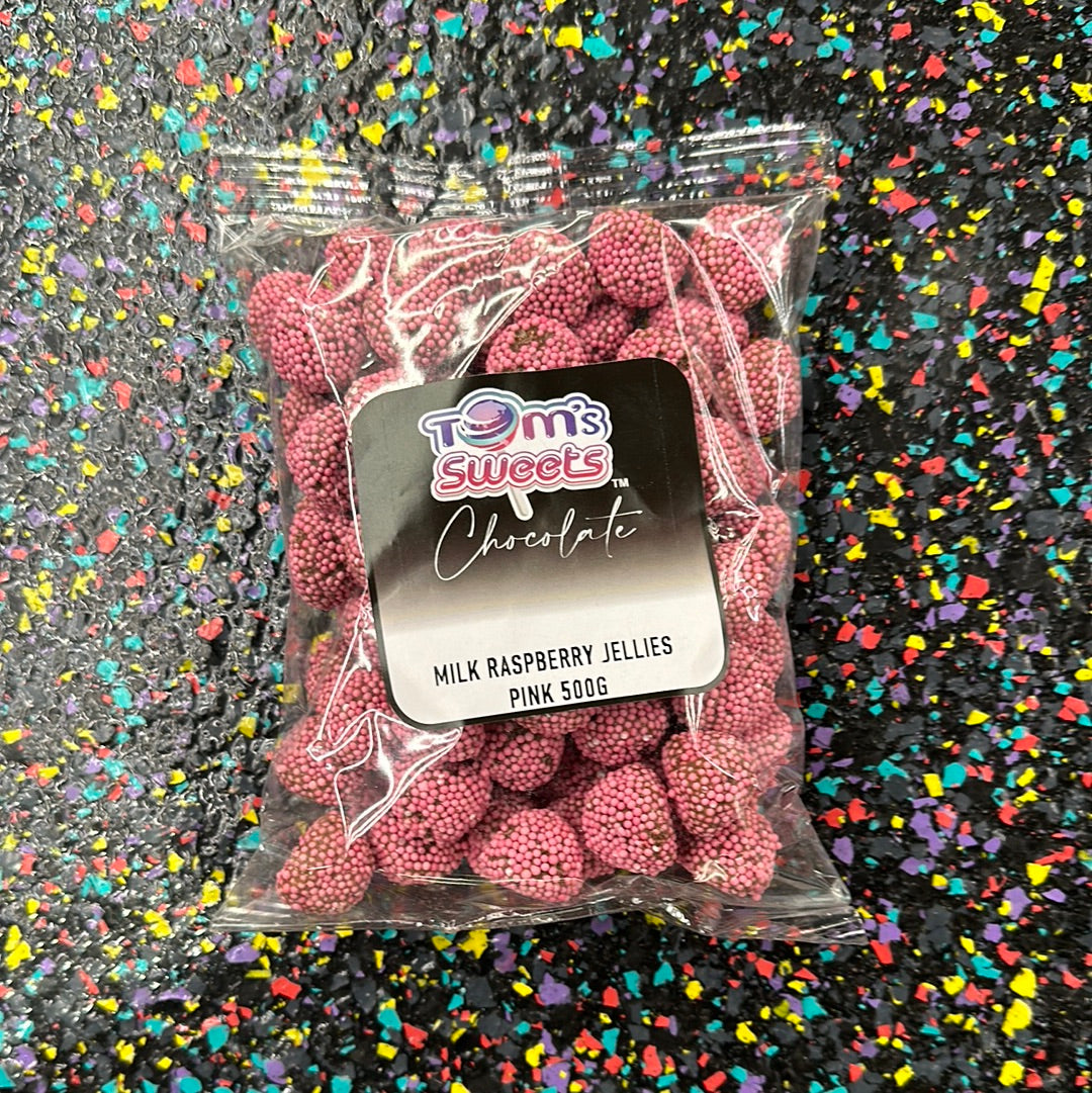 Tom’s Sweets milk, raspberry, jellies, pink 500g – Tom's Confectionery ...