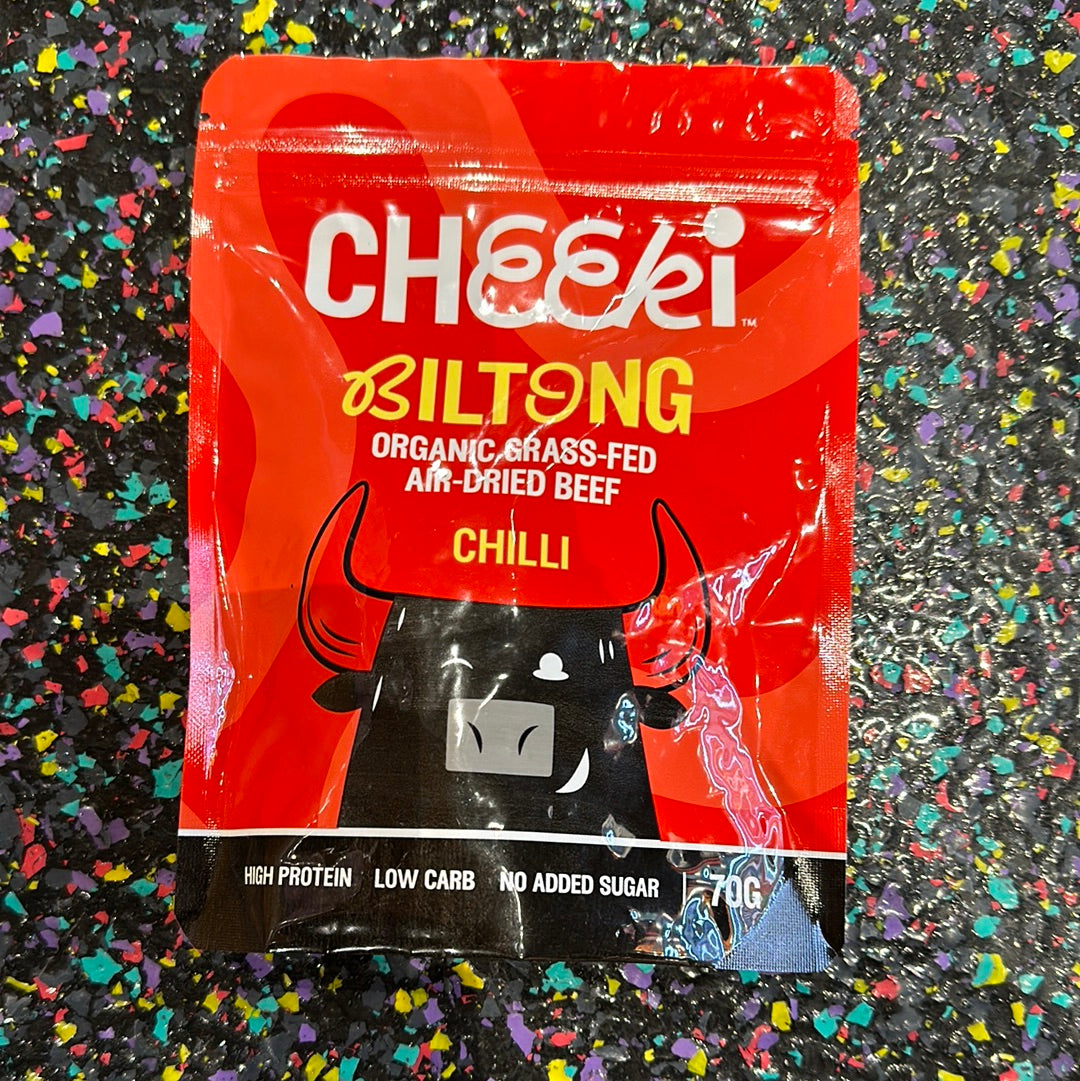 Cheeki Biltong Chilli 70g – Tom's Confectionery Warehouse