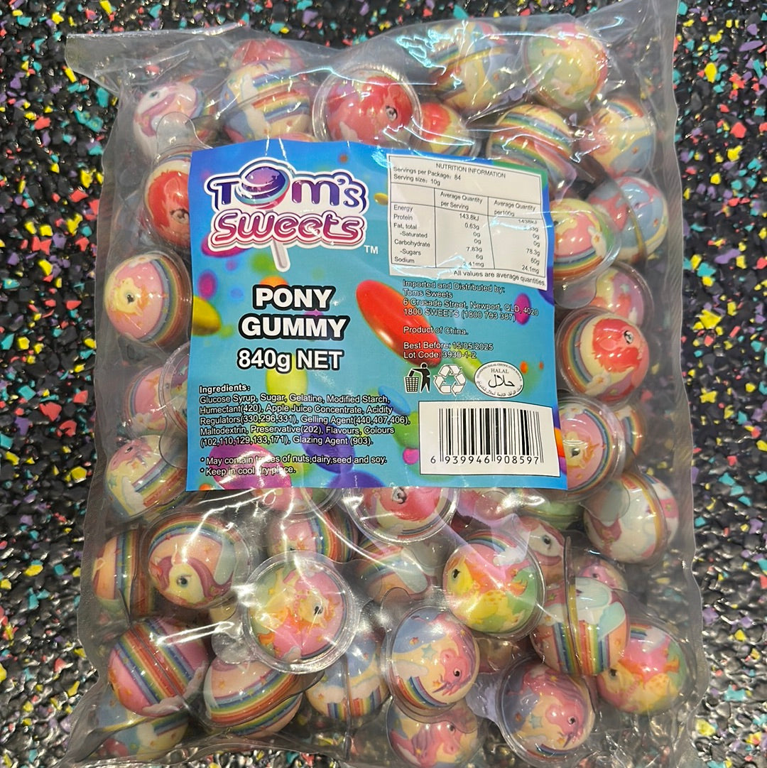 Tom’s Sweets Pony Gummy 840g – Tom's Confectionery Warehouse