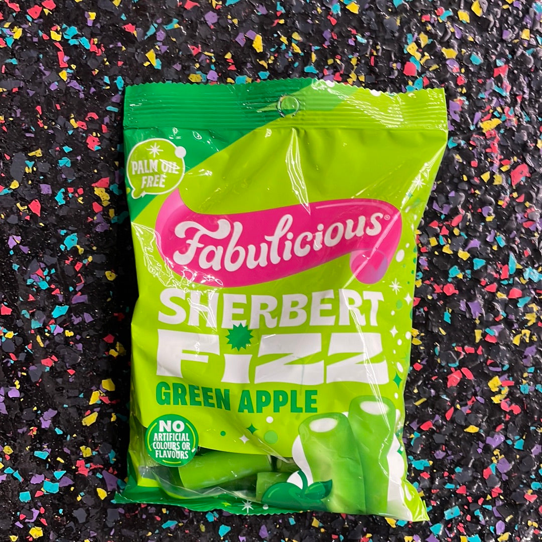 FABULICIOUS SHERBET FIZZ green apple 200g – Tom's Confectionery Warehouse