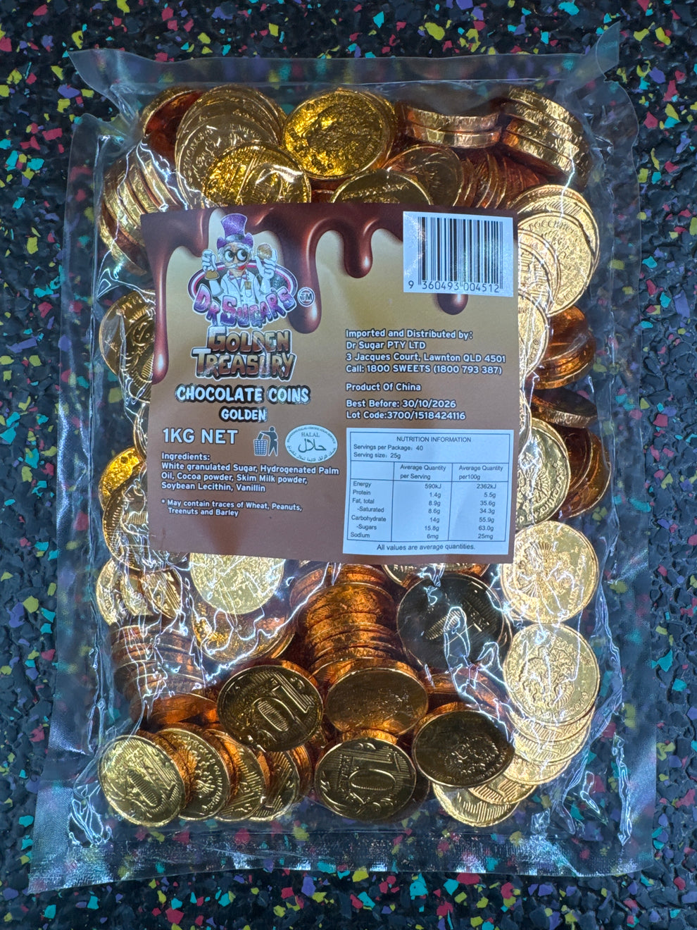 Dr Sugar Gold Chocolate Coin 1kg – Tom's Confectionery Warehouse
