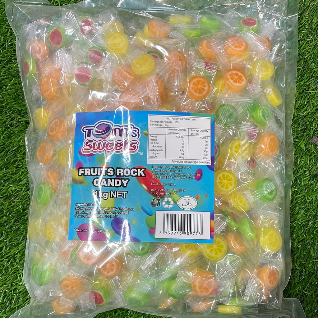 Tom’s sweets - Fruits rock Candy 1kg – Tom's Confectionery Warehouse