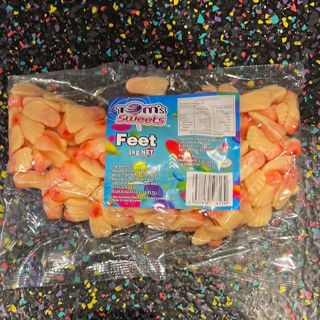 Tom's Sweets Gummy Feet 1kg – Tom's Confectionery Warehouse
