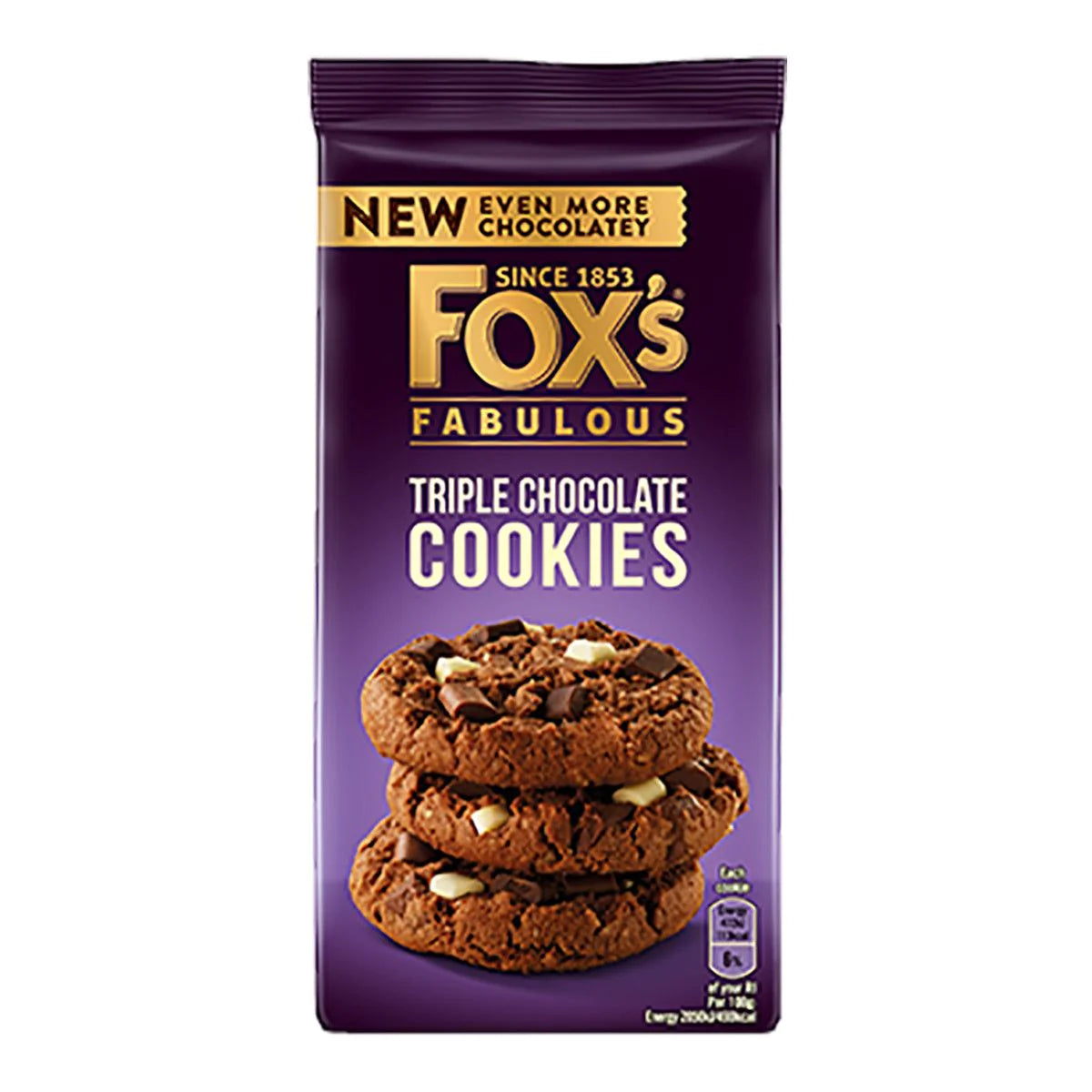 Foxs Cookies Triple Chocolate 180g – Tom's Confectionery Warehouse