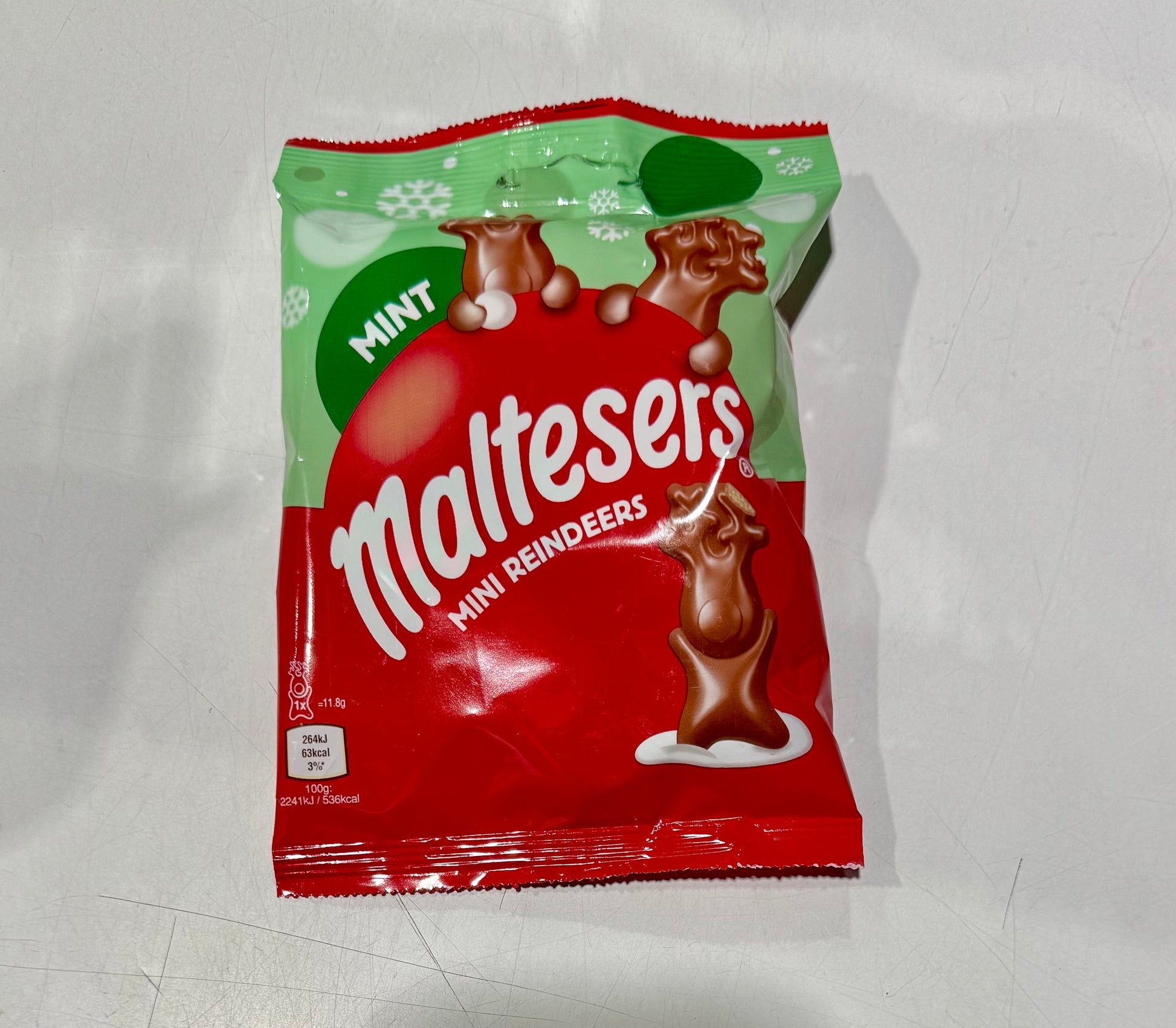 Maltesers Mint Mini Reindeers Treat Bag 59g – Tom's Confectionery Warehouse