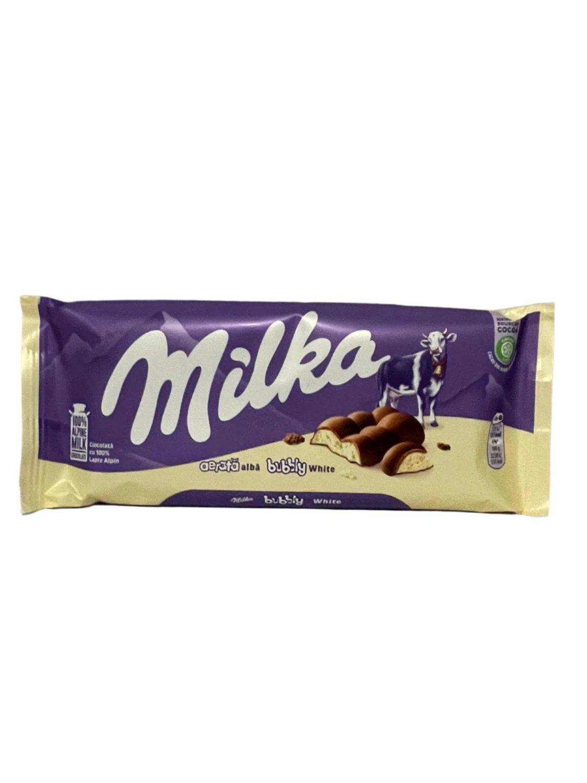 Milka Bubbly White Slab 95g – Tom's Confectionery Warehouse