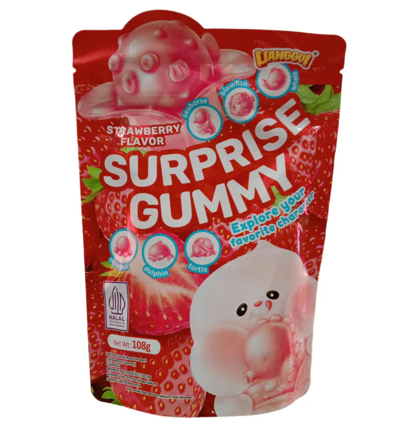 Surprise Gummy Strawberry 108g – Tom's Confectionery Warehouse