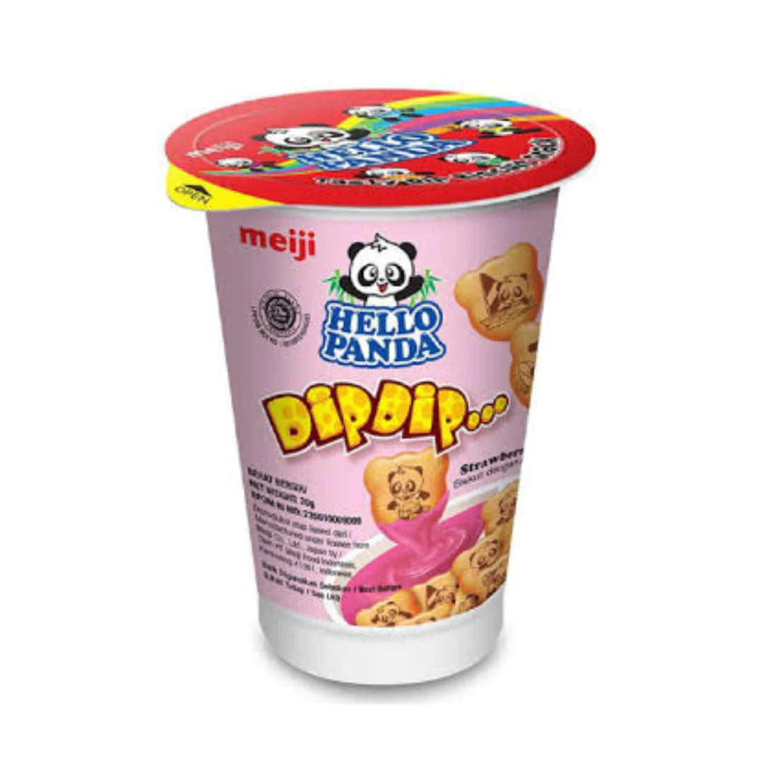 Meiji Hello Panda Dip Dip 20g - Strawberry – Tom's Confectionery Warehouse