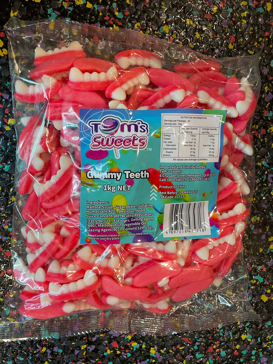 Tom’s sweets - Gummy Teeth 1kg – Tom's Confectionery Warehouse