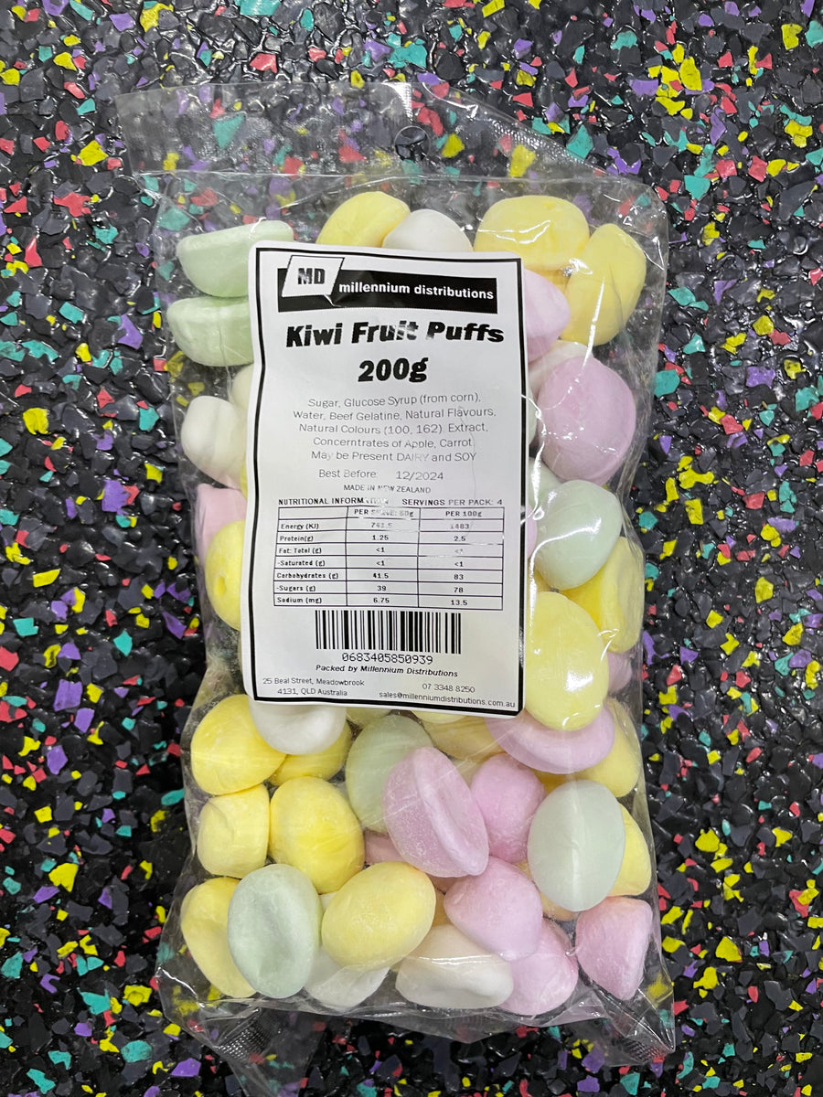 Kiwi Fruit Puffs - 200g – Tom's Confectionery Warehouse