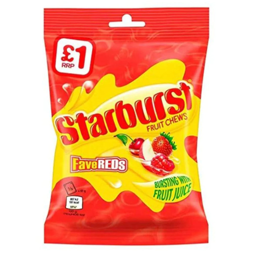 Starburst Fave Reds Fruit Chews 127g – Tom's Confectionery Warehouse