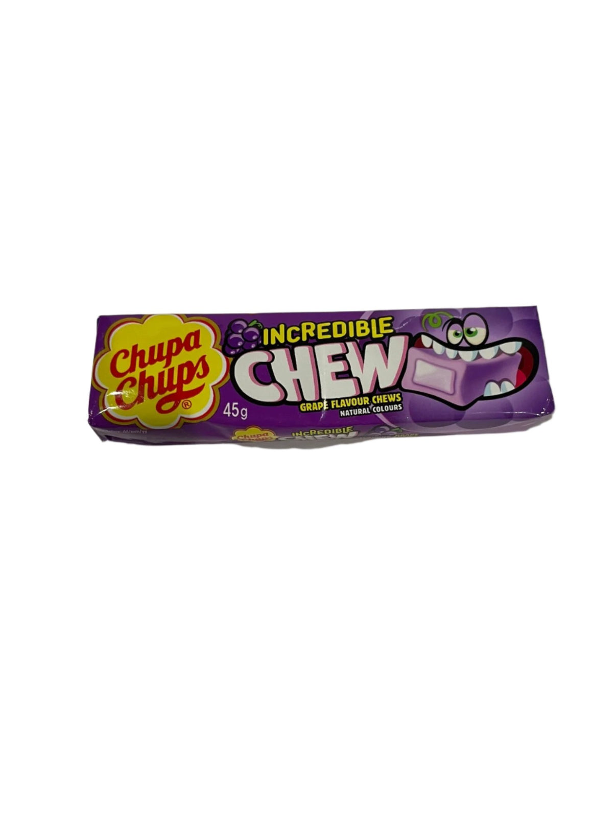 Chupa Chups Incredible Chew Grape 45g – Tom's Confectionery Warehouse