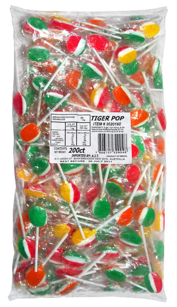 Tiger Pops (Flat Pops) - (200 x 7.5g) – Tom's Confectionery Warehouse