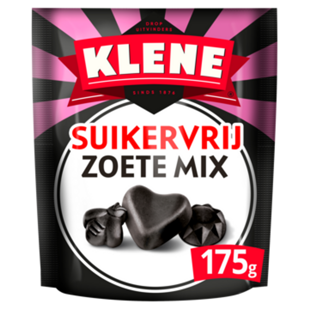 Klene - Dropmix Zoet Suikervrij (Licorice Sweet Assorted Sugarfree) 17 ...