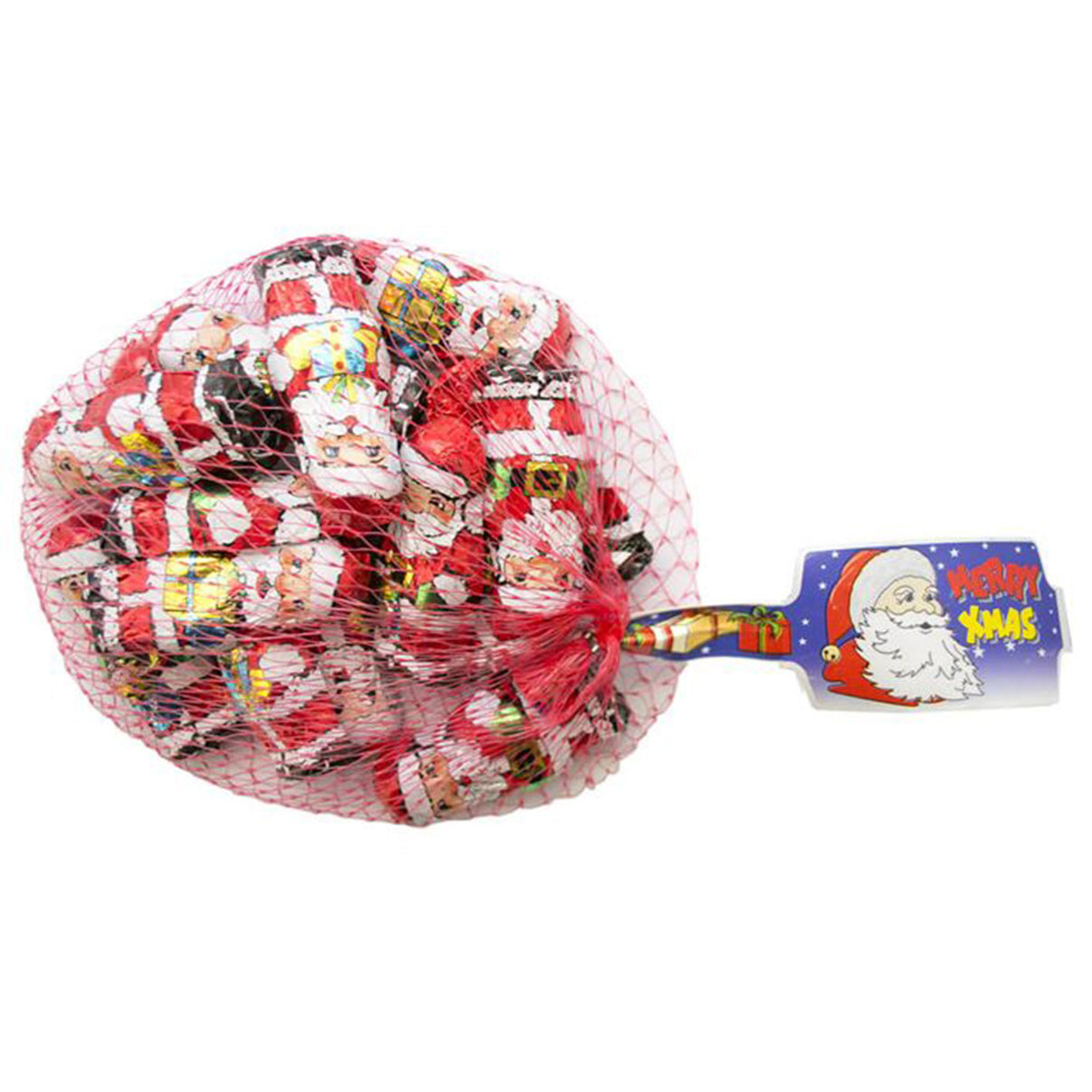Milk Chocolate Santas in Mesh Bag 75g – Tom's Confectionery Warehouse