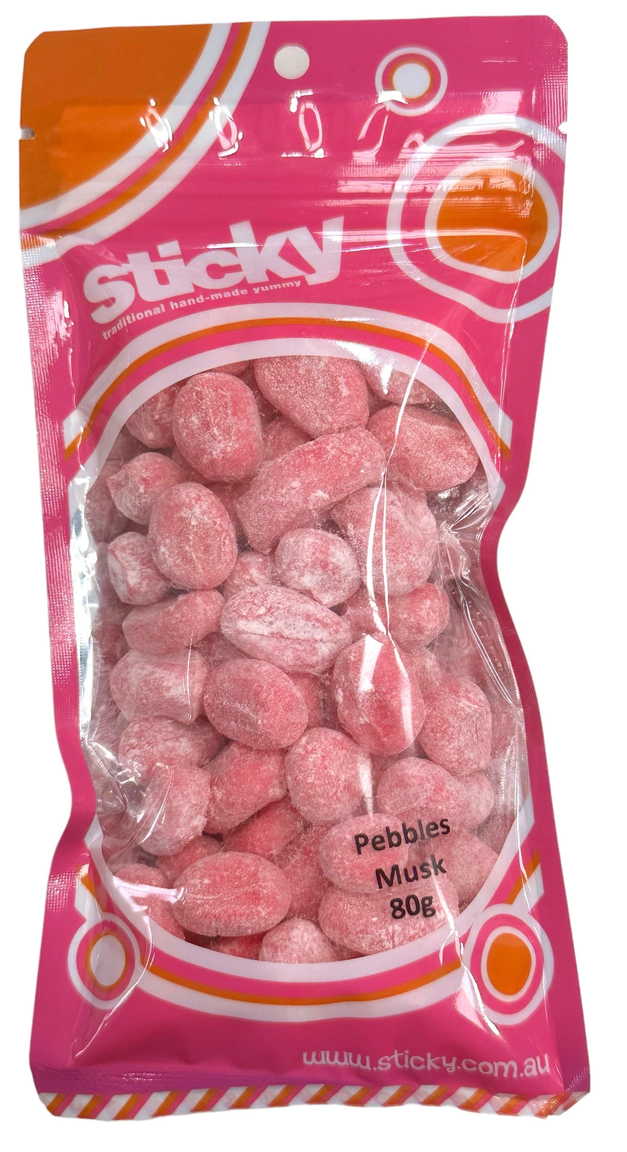 Sticky - Musk Rock Pebbles Bag 100g – Tom's Confectionery Warehouse