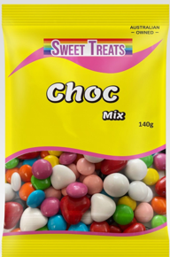 Sweet Treats Choc Mix 140g – Tom's Confectionery Warehouse