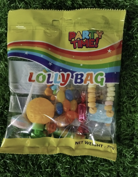 Lolly Bag -Party Time70g – Tom's Confectionery Warehouse