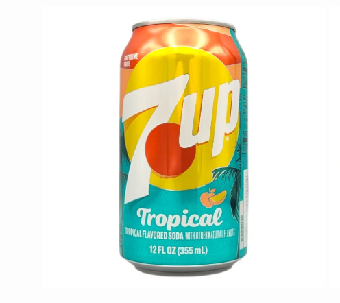 US 7UP Tropical Can 355ml – Tom's Confectionery Warehouse