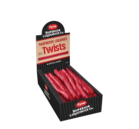 Fyna Superior Liquorice Raspberry Twists 1kg – Tom's Confectionery ...