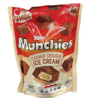UK Nestle Munchies Cookie Dough Ice Cream 97g – Tom's Confectionery ...
