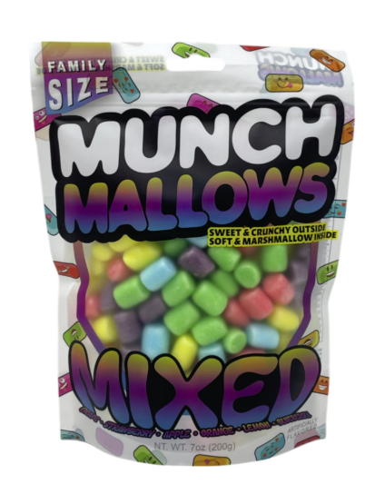 Munch Mallows Mixed Flavour 200g – Tom's Confectionery Warehouse