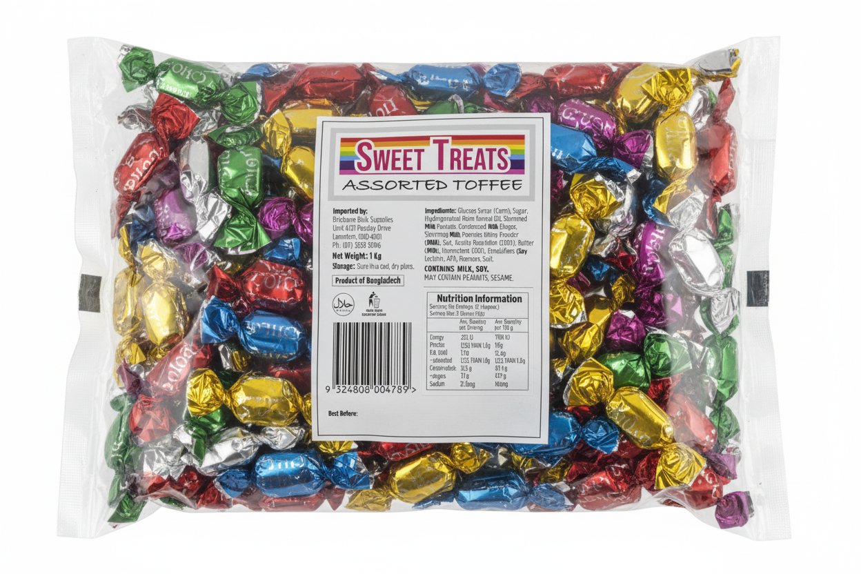 Sweet Treats Assorted Toffee 1kg – Tom's Confectionery Warehouse