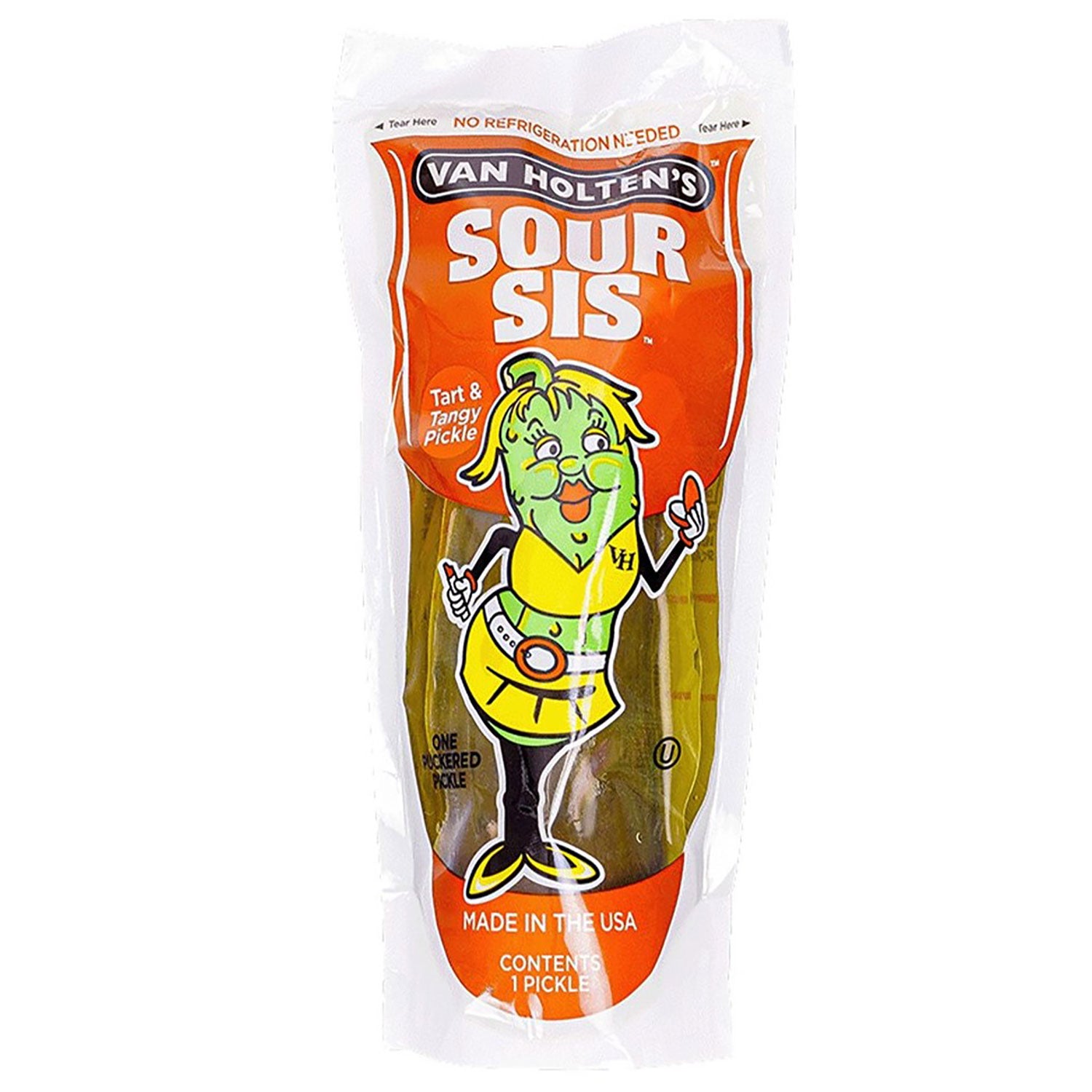 USA Van Holten's Sour Sis Tart & Tangy Pickle 196g – Tom's Confectionery Warehouse